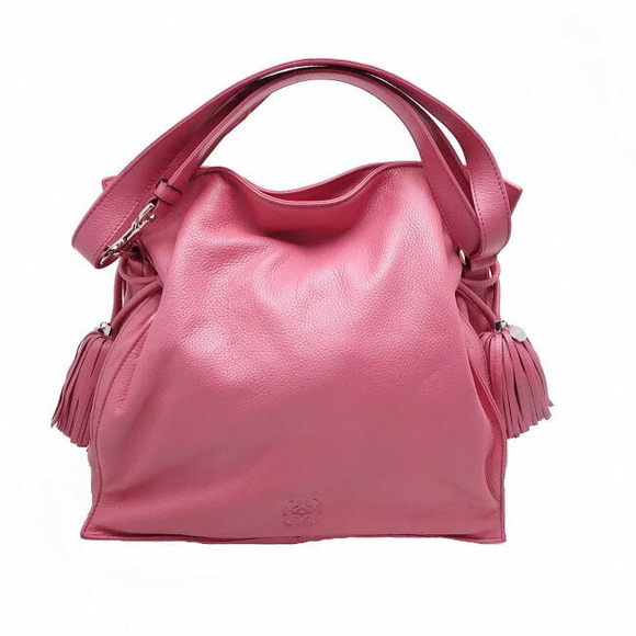 Loewe | Bags | Loewe Flamenco Leather Shoulder Bag Pink | Poshmark